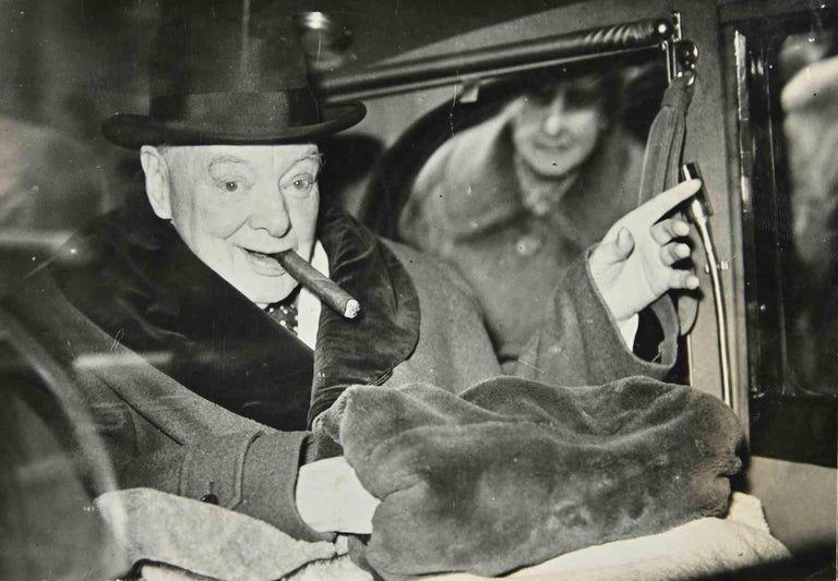 Unknown - Winston Churchill - Vintage b/w Photo - 1970s For Sale at 1stDibs