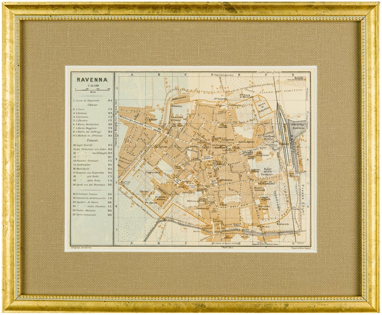 Unknown - 1928 Map of Ravenna, Italy For Sale at 1stDibs