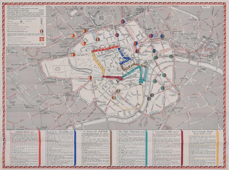Unknown - 1937 Coronation Map for London Transport For Sale at 1stDibs