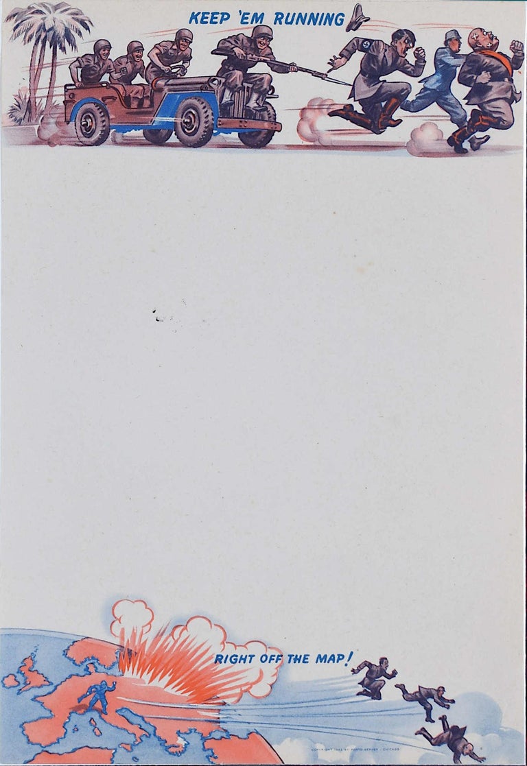 Unknown - 1942 World War 2 American Propaganda writing paper Porto ...