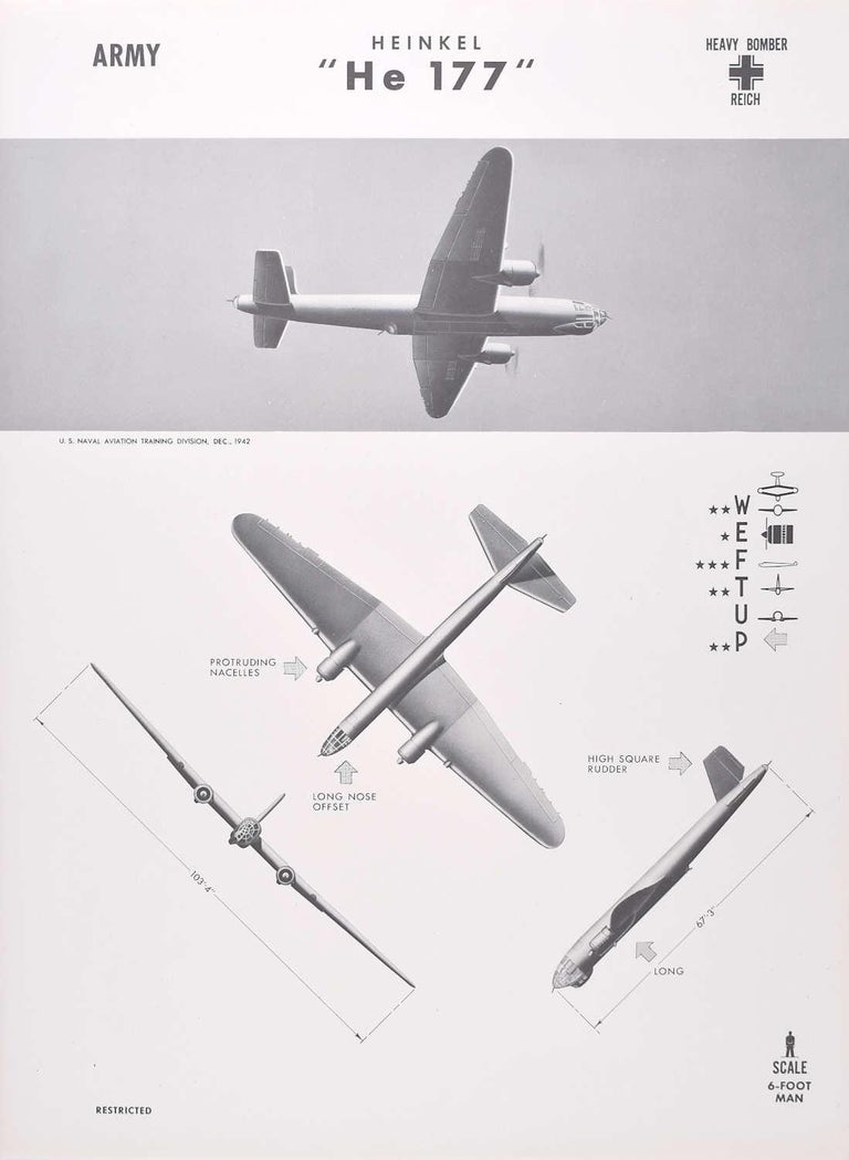 Unknown - 1943 Heinkel "He 177" German heavy bomber plane ...