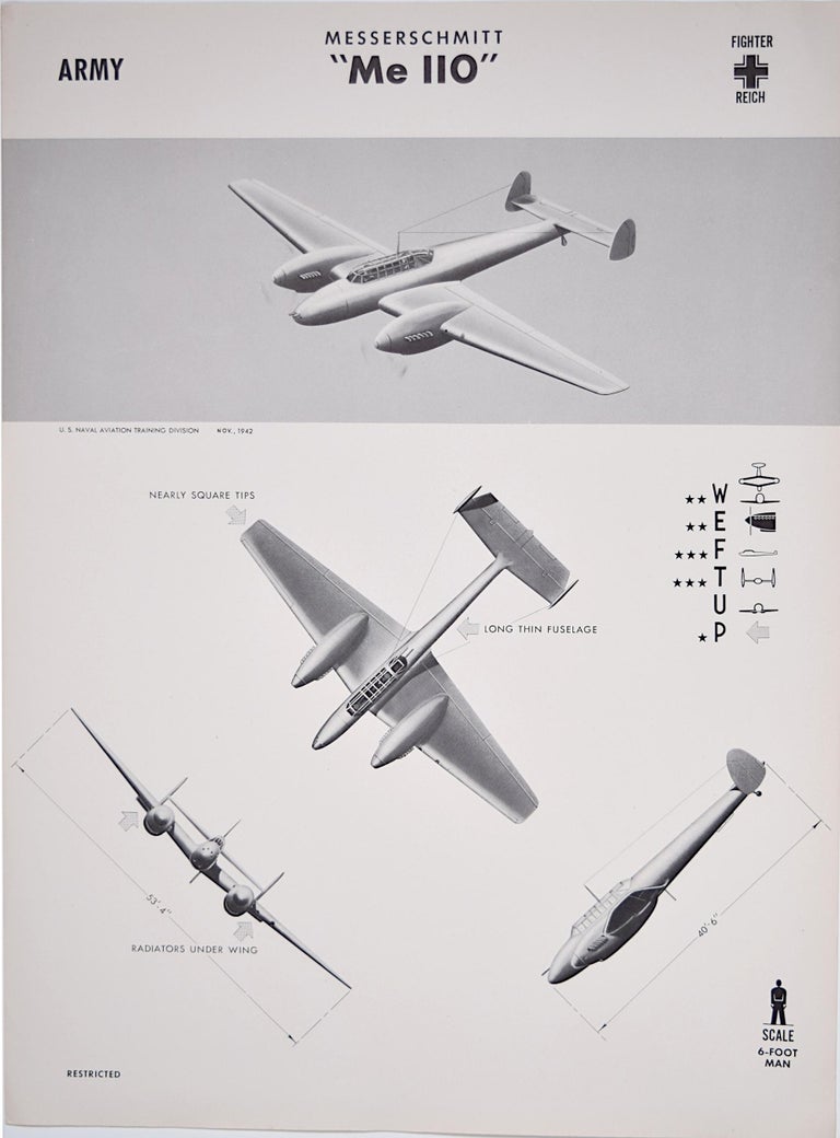 Unknown - 1943 Messerschmitt Bf 110 Luftwaffe Me 110 US aeroplane ...
