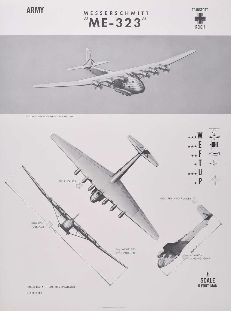 Unknown - 1944 Messerschmitt "ME-323" German transport plane ...