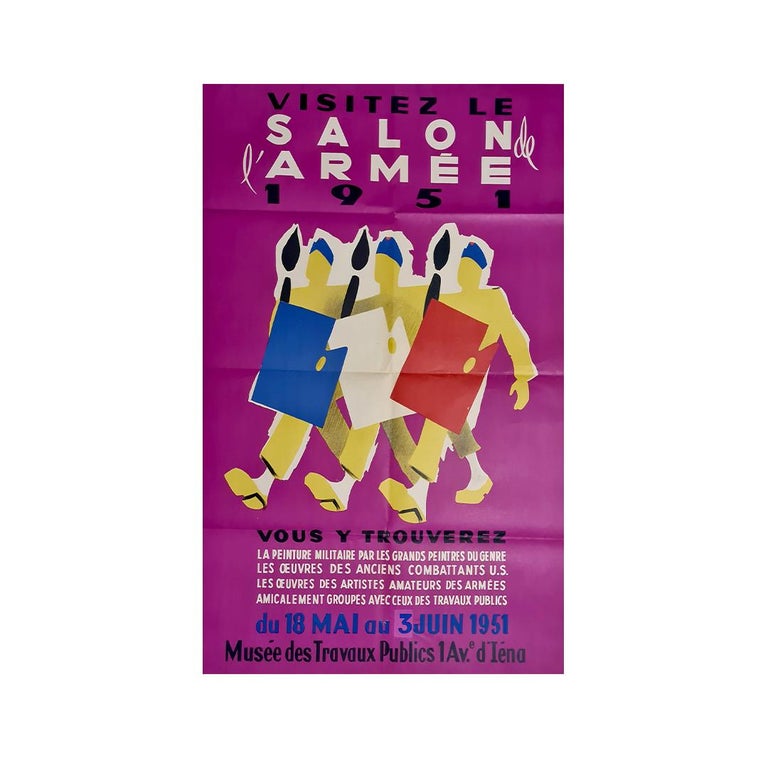 Unknown - 1951 Original exhibition poster - Visit the army exhibition ...