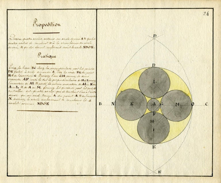 Unknown - 19th Century French Geometry Manuscript 1 For Sale at 1stDibs
