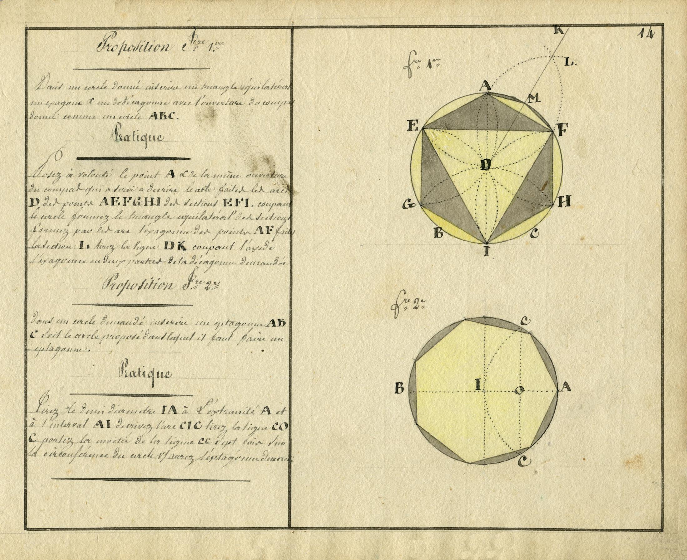 Unknown - 19th Century French Geometry Manuscript 5 For Sale at 1stDibs