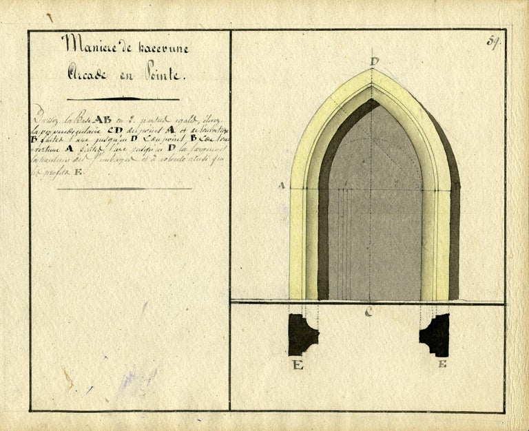 Unknown - 19th Century French Geometry Manuscript 6 For Sale at 1stDibs