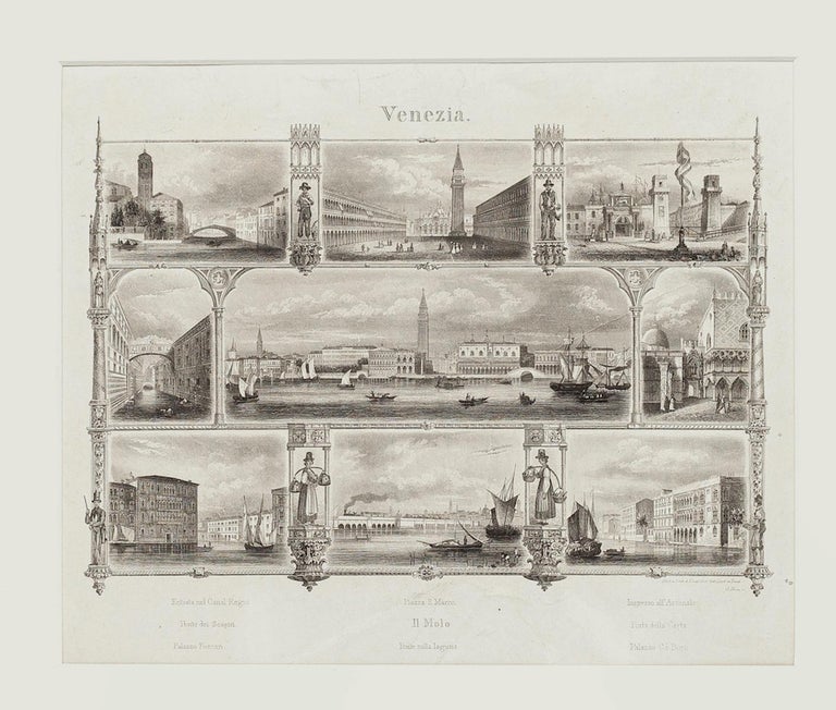 Unknown - 19th Century Venice Landscape - Original Lithograph - Late ...