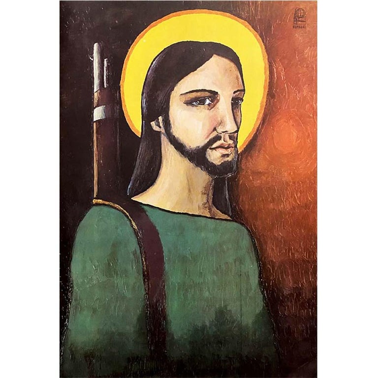 Unknown - 70s OSPAAAL original poster - Jesus Christ armed with a gun ...