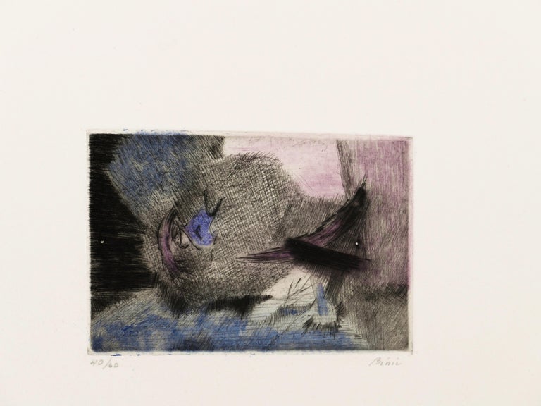 Unknown - Abstract Composition - Etching and Drypoint - 1970s For Sale ...