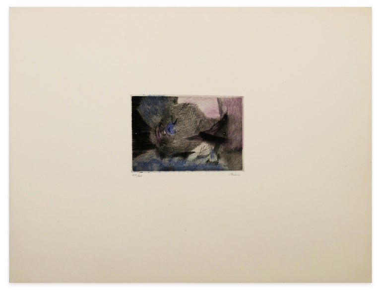 Unknown - Abstract Composition - Etching and Drypoint - 1970s For Sale ...