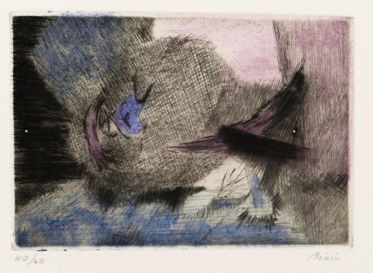 Unknown - Abstract Composition - Etching and Drypoint - 1970s For Sale ...