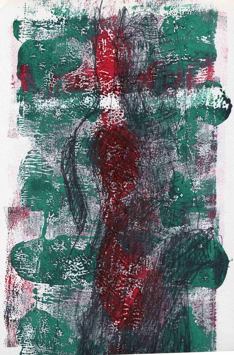Unknown - Abstract Composition - Original Lithograph - Mid-20th Century ...