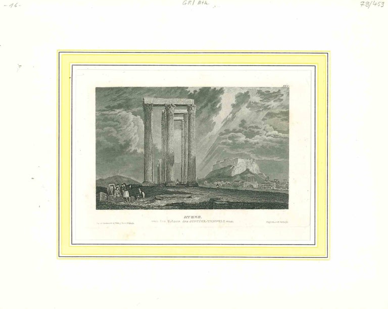 Unknown - Ancient View of Athens - Lithograph - Midy-19th Century For ...