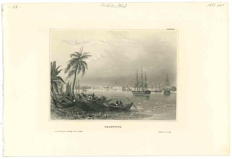 Unknown - Ancient View of Calcutta - Original Lithograph - Early 19th ...