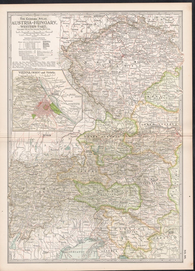 Unknown - Austria-Hungary, Western Part. Century Atlas antique vintage ...