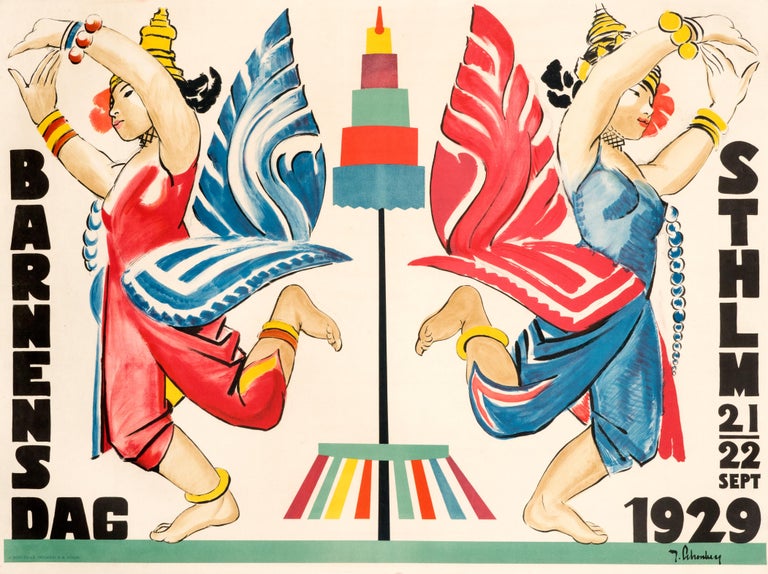 "Barnens Dag 1929 (Children's Day)" Vintage Original 1920s Swedish ...