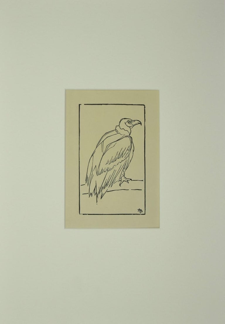 Unknown - Bird - Original Woodcut - Early 20th Century For Sale at 1stDibs