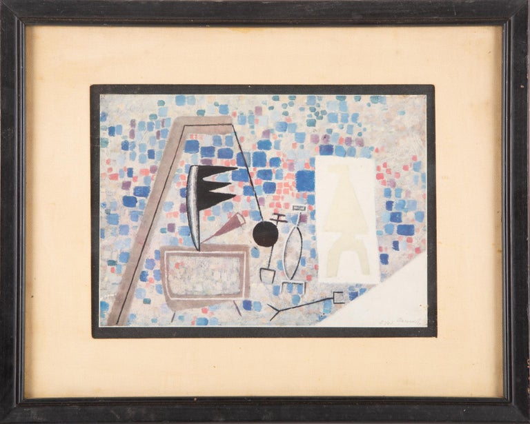 Unknown - Blue And Pink, Cubism Print For Sale at 1stDibs