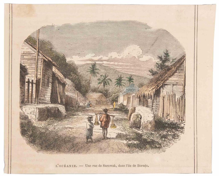 Unknown - Borneo Road of the Sarawack - Lithograph - 19th Century For ...