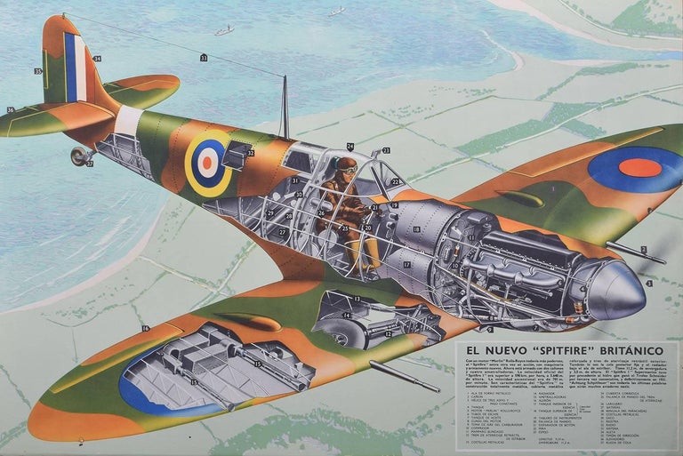 Unknown - Britian’s New Spitfire Rare 1940 Original Vintage Poster ...