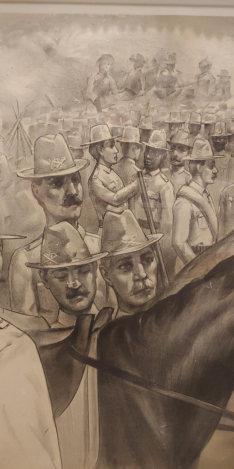 Unknown - Buffalo Bill 1899 Original Battle of San Juan Hill 1 sheet of a 24 sheet poster For ...