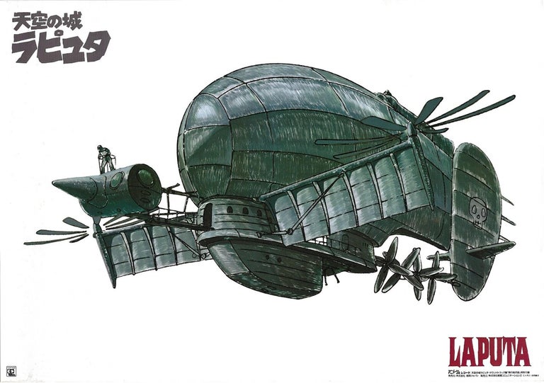 Unknown - Laputa: Castle in the Sky Original Vintage Poster, Airship, Studio Ghibli For Sale at ...