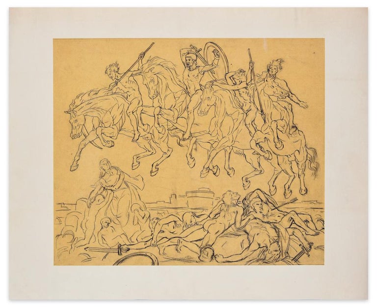 Unknown - Cavalry - Original Etching on Paper - 19th Century For Sale ...