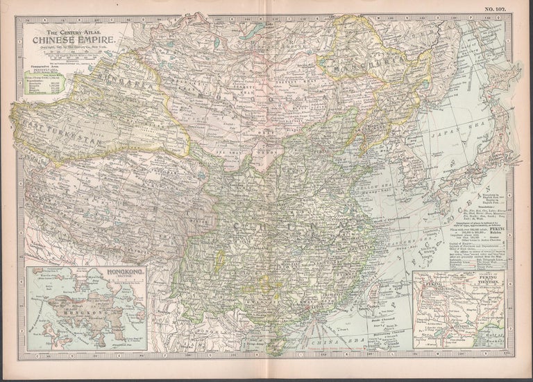 Unknown - Chinese Empire. Century Atlas antique vintage map For Sale at ...