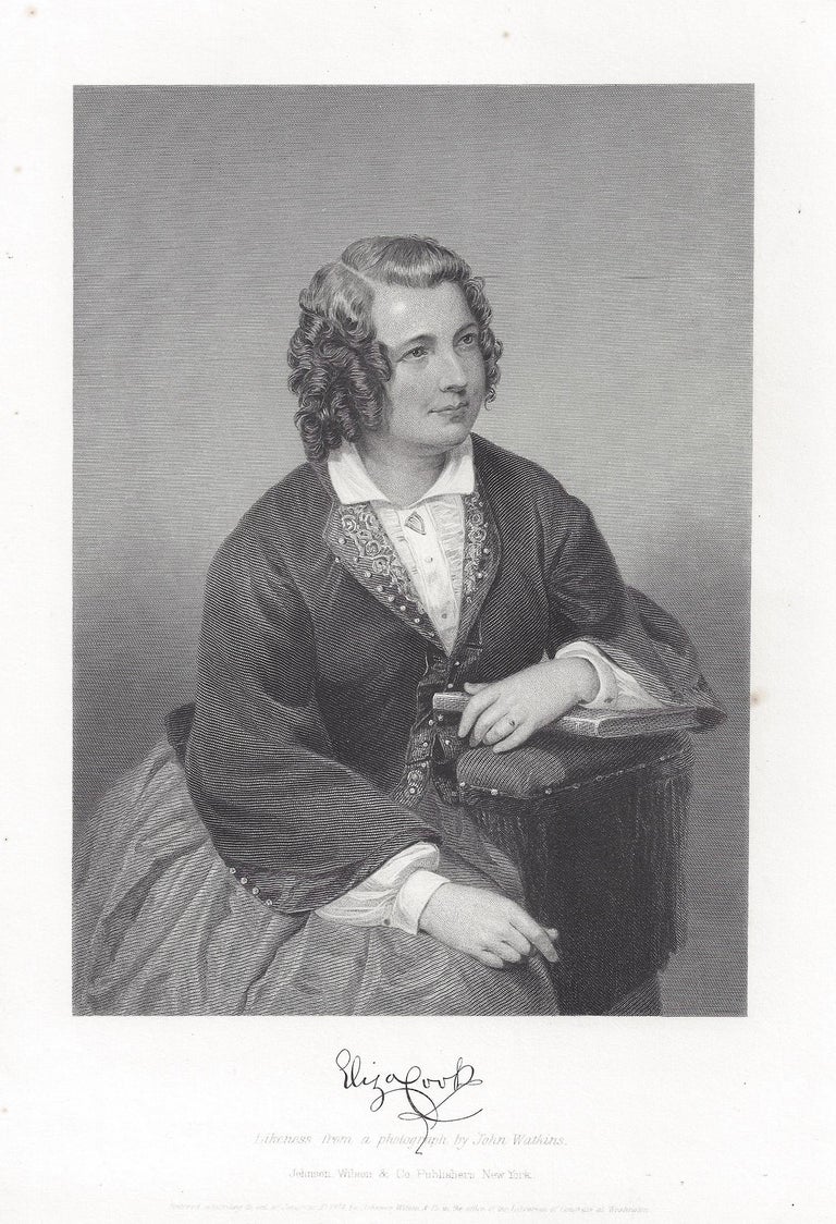 Unknown - Eliza Cook, English author and Chartist poet, antique ...