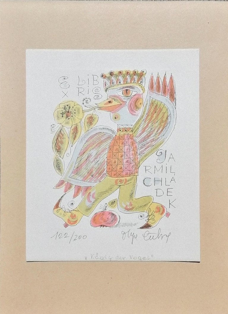 Unknown - Ex Libris Jarmil Chladek - Woodcut - 1960s For Sale at 1stDibs