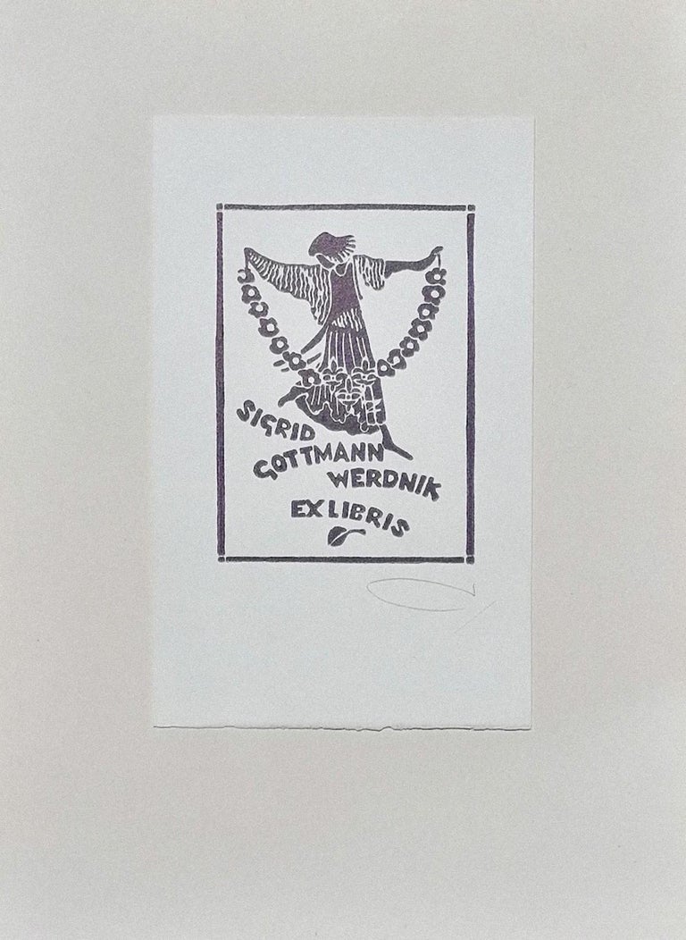 Unknown - Ex Libris Werdnik - Woodcut - 1950s For Sale at 1stDibs