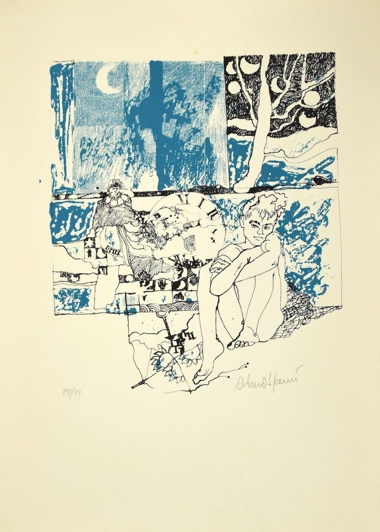 Unknown - Figures - Original Screen Print - Late 20th Century For Sale ...