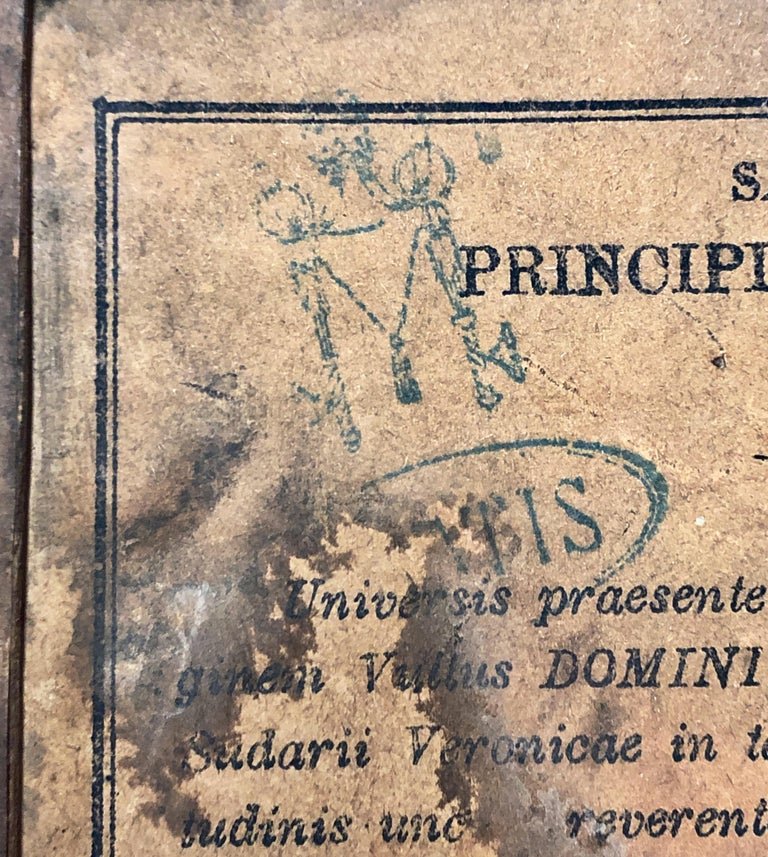 Unknown - Framed Relic Image Of Veronica's Veil, With Vatican Seal And ...