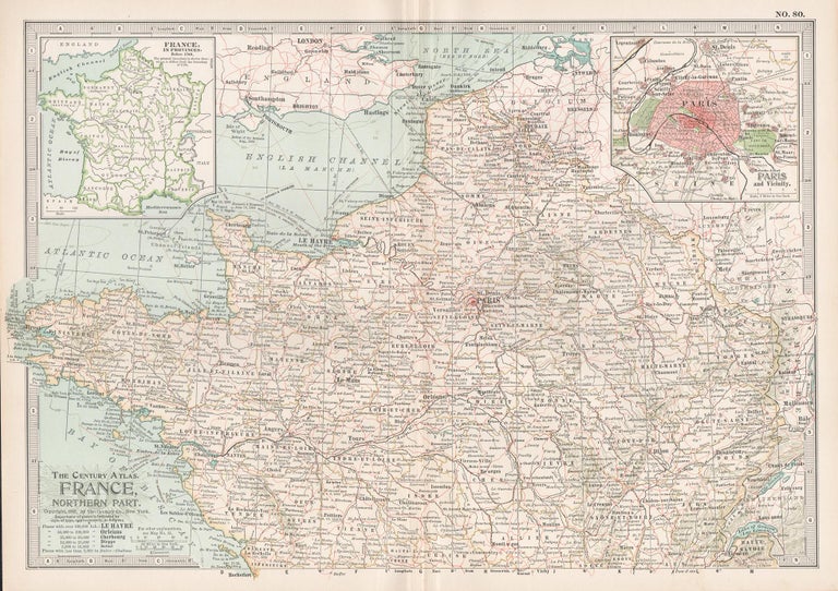 Unknown - France, Northern Part. Century Atlas antique map For Sale at ...