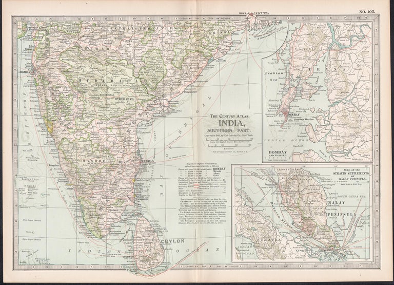 Unknown - India, Southern Part. Century Atlas antique map For Sale at ...