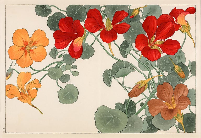 Unknown - Japanese Floral Woodblock Print - 5 at 1stDibs