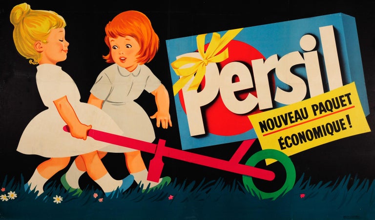 Unknown - Large Original Vintage French Advertising Poster Persil ...