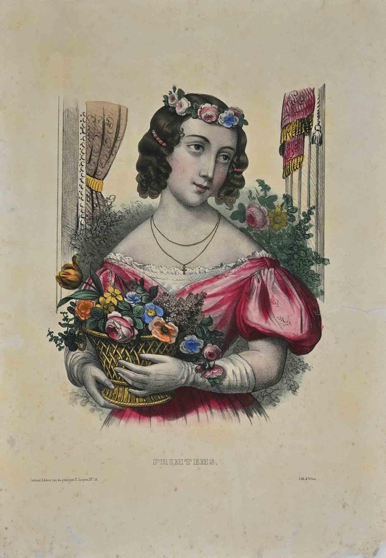 Unknown - Le Printemps - Original Lithograph - 19th Century For Sale at ...