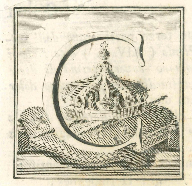 Unknown - Letter of the Alphabet C - Etching - 18th Century For Sale at ...