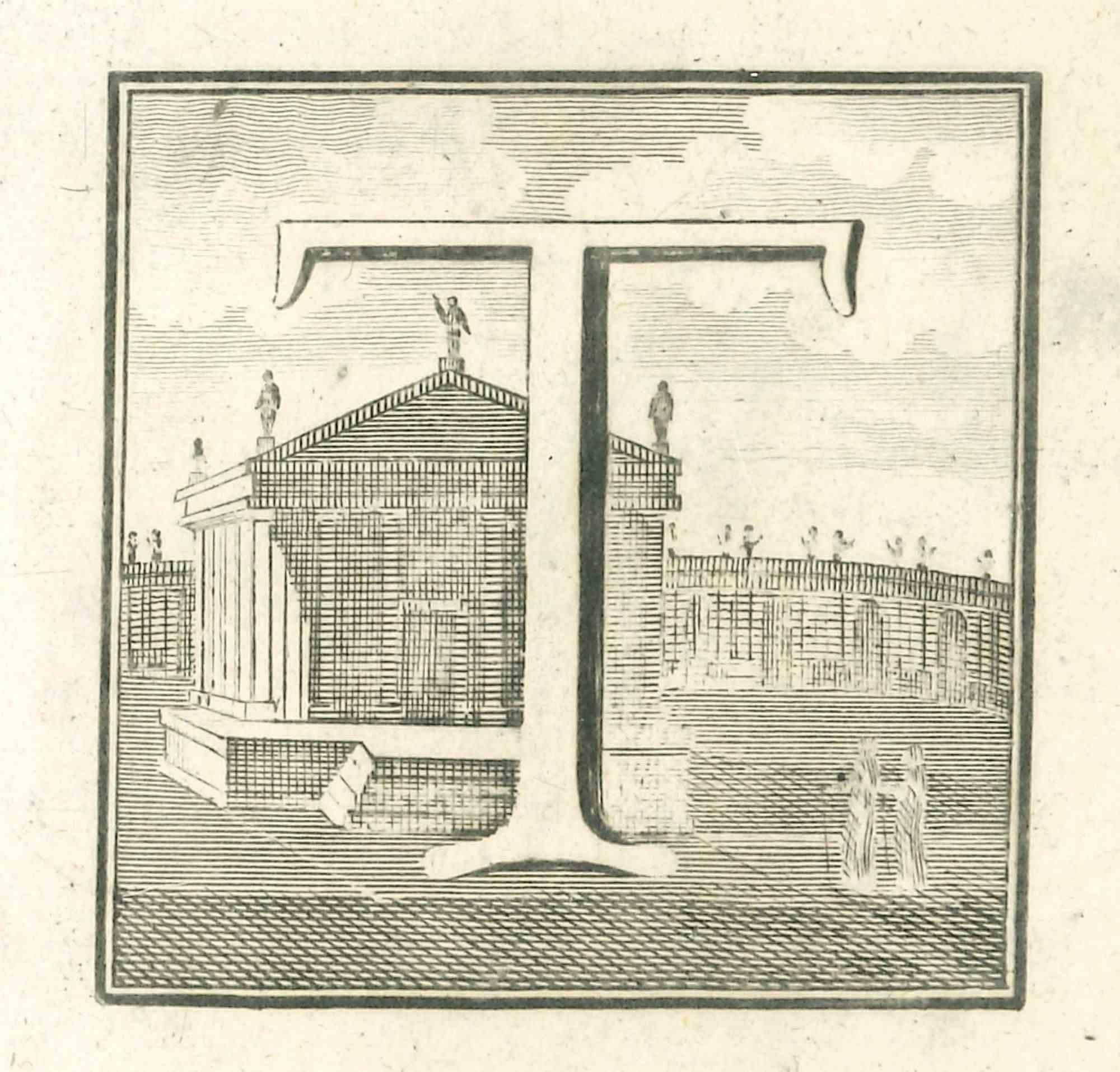 Letter Of The Alphabet Etching - 302 For Sale on 1stDibs