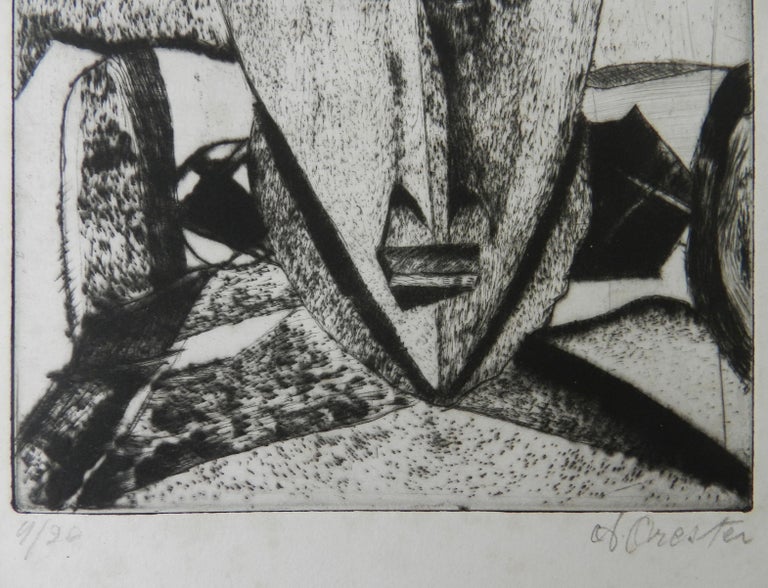 Unknown - Midcentury African Mask Lithograph French signed For Sale at ...