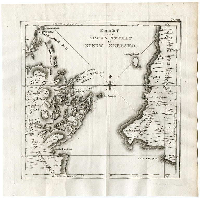 Unknown - Map of Cooks Strait - Etching / engraving - 18th Century For ...