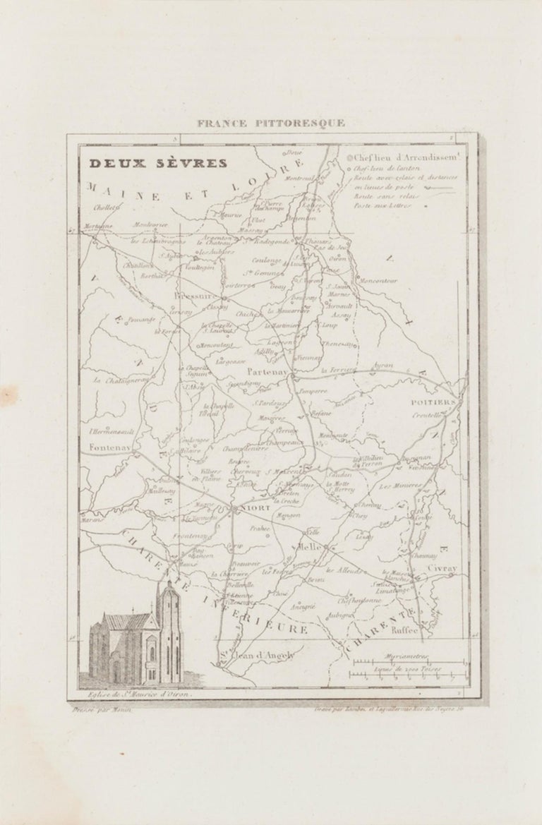 Unknown - Map of Deux Sèvres - Original Etching - 19th Century For Sale ...