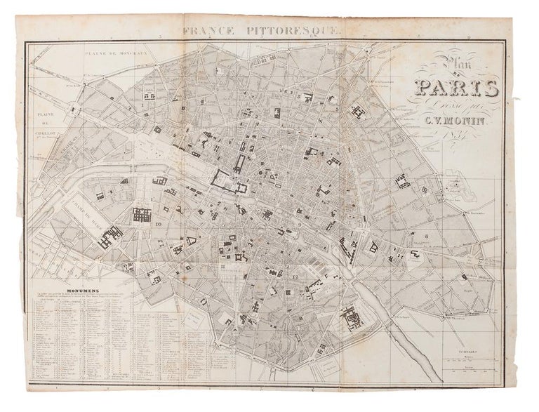 Unknown - Map of Paris -Vintage Offset Print - Early 20th Century For ...