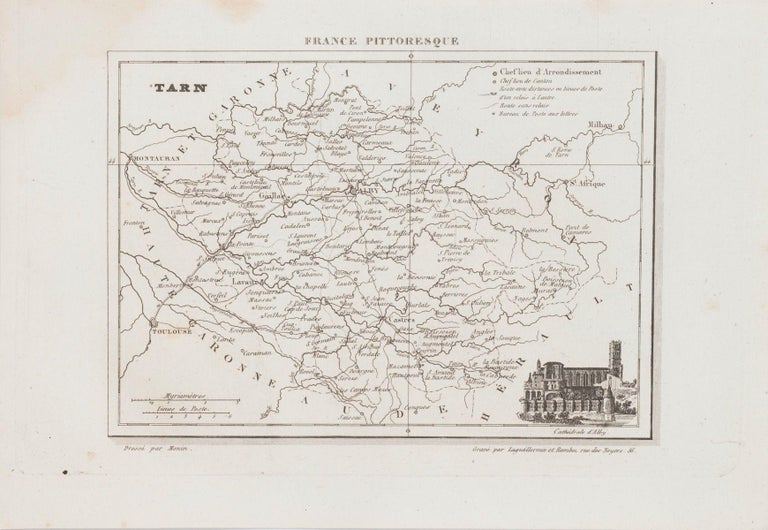 Unknown - Map of Tarn - Original Lithograph - 19th Century For Sale at ...