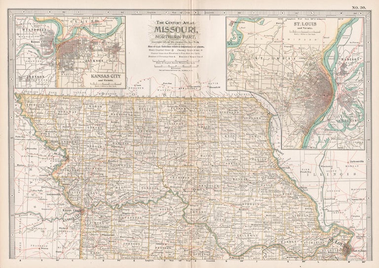 Unknown - Missouri. Northern Part. USA. Century Atlas state antique ...