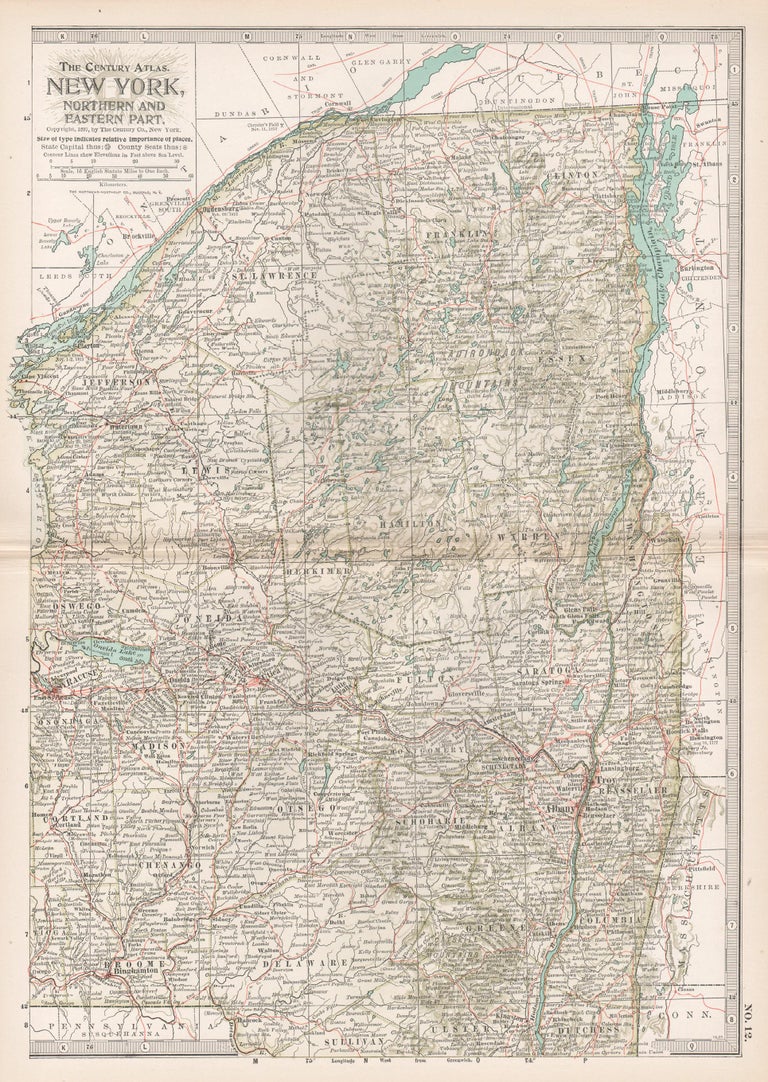Unknown - New York. Northern and Eastern Part. USA Century Atlas state ...