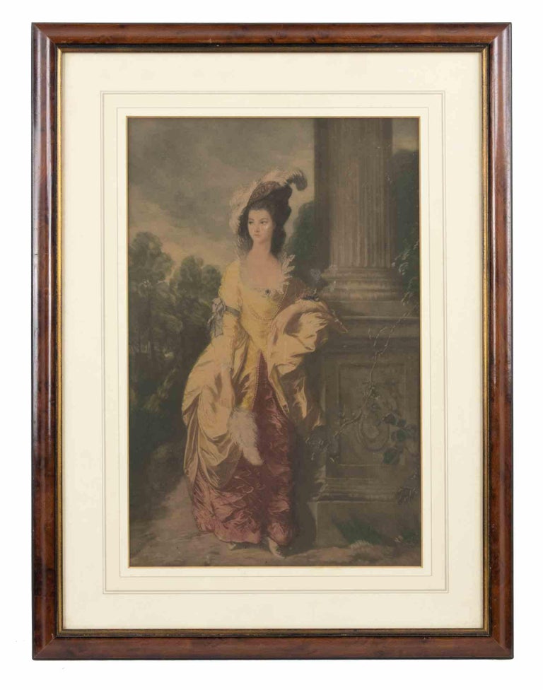 Unknown - Noblewoman - Lithographie - XIXe siècle En vente sur 1stDibs
