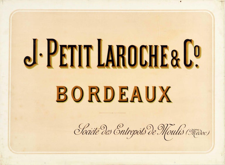 Unknown - Original Antique Drink Poster J. Petit Laroche and Co ...